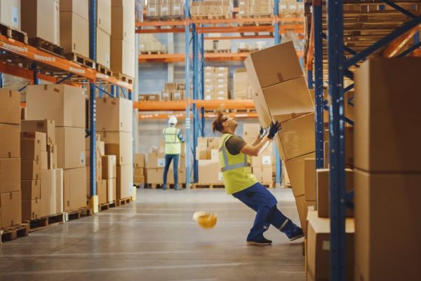 Señales de seguridad en el almacén y símbolos normalizados